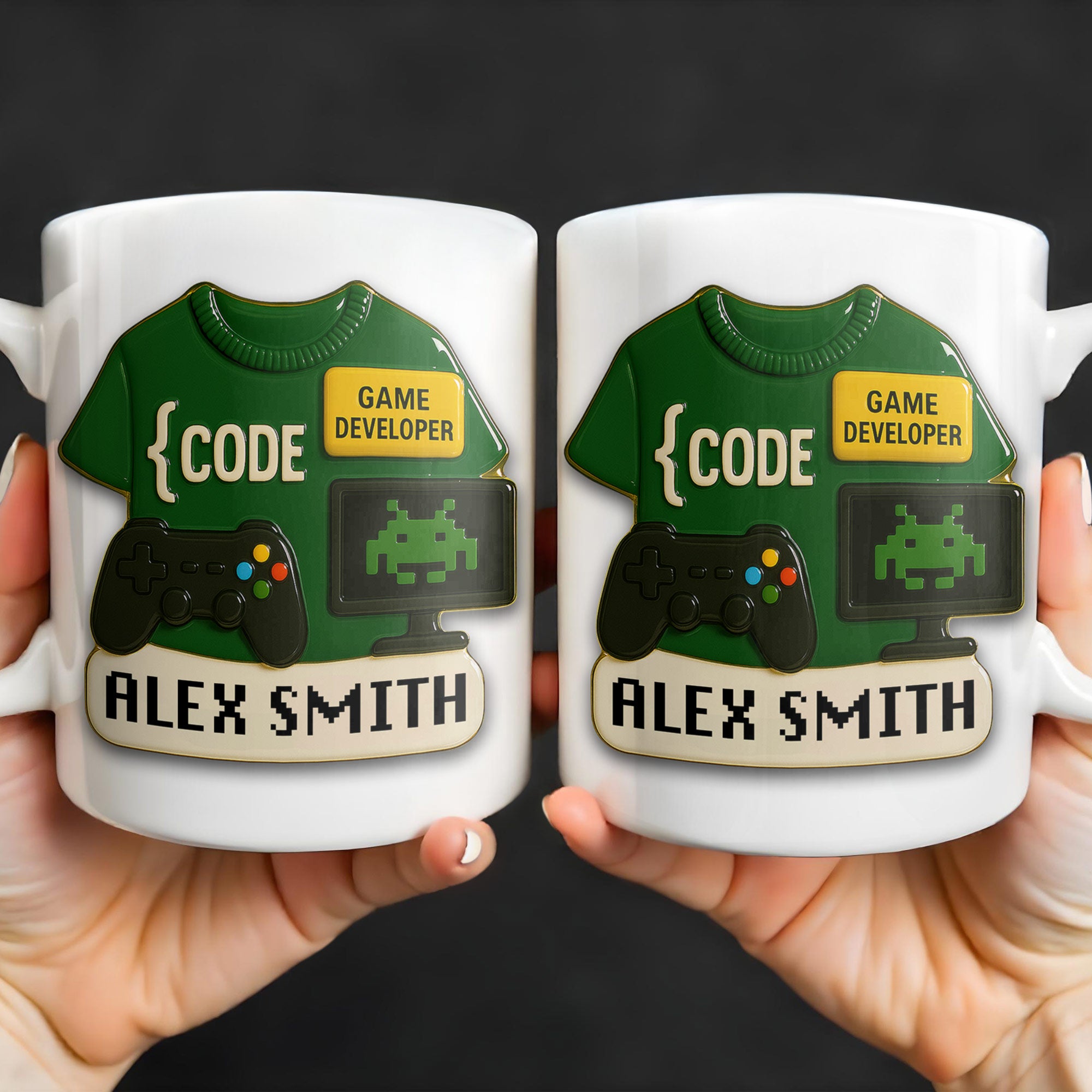 Code, Game Developer, Personalized Custom Coffee Mug, Gift for Gamers ...