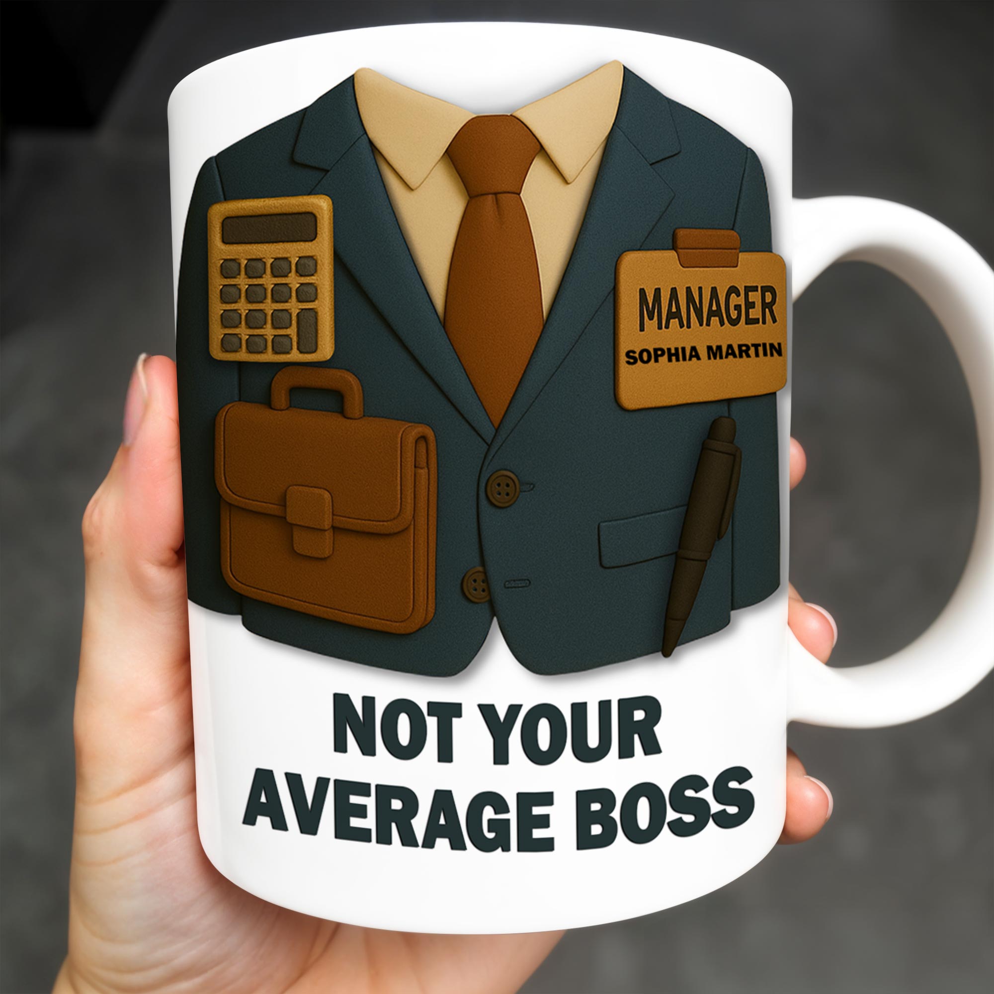 Not Your Average Boss, Suit and Accessories, Personalized Custom Coffee ...