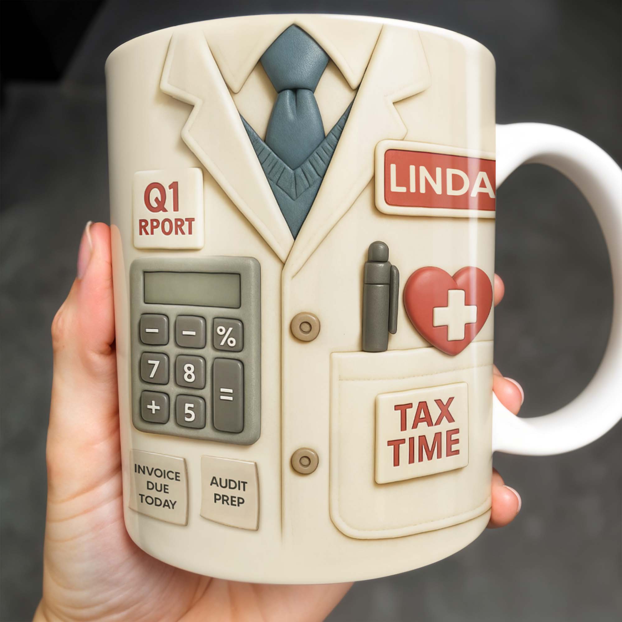 Tax Time, Q1 Report, Audit Prep, Calculator and Tie, Personalized ...