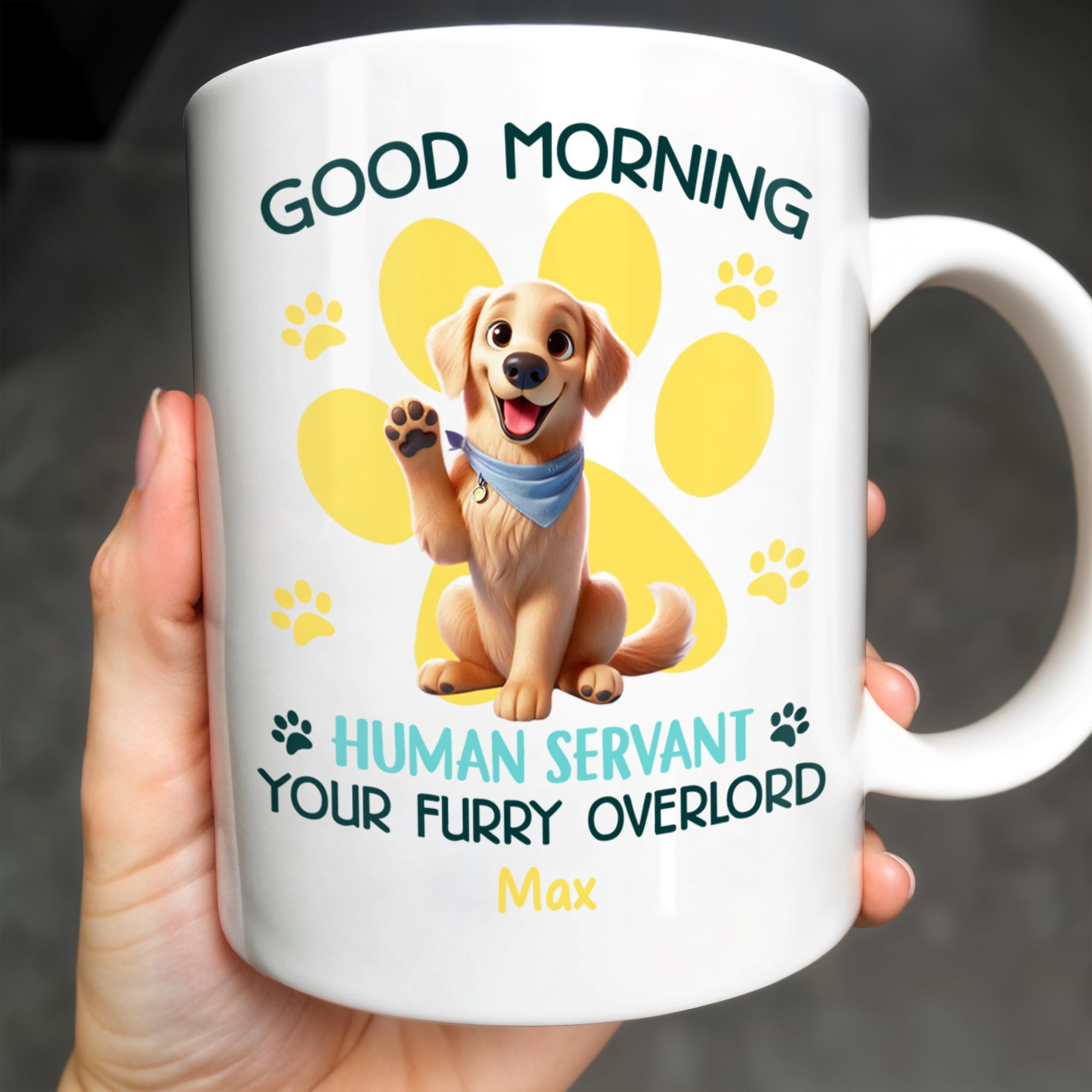Good Morning - Human Servant Your Furry Overlord, Personalized Custom ...