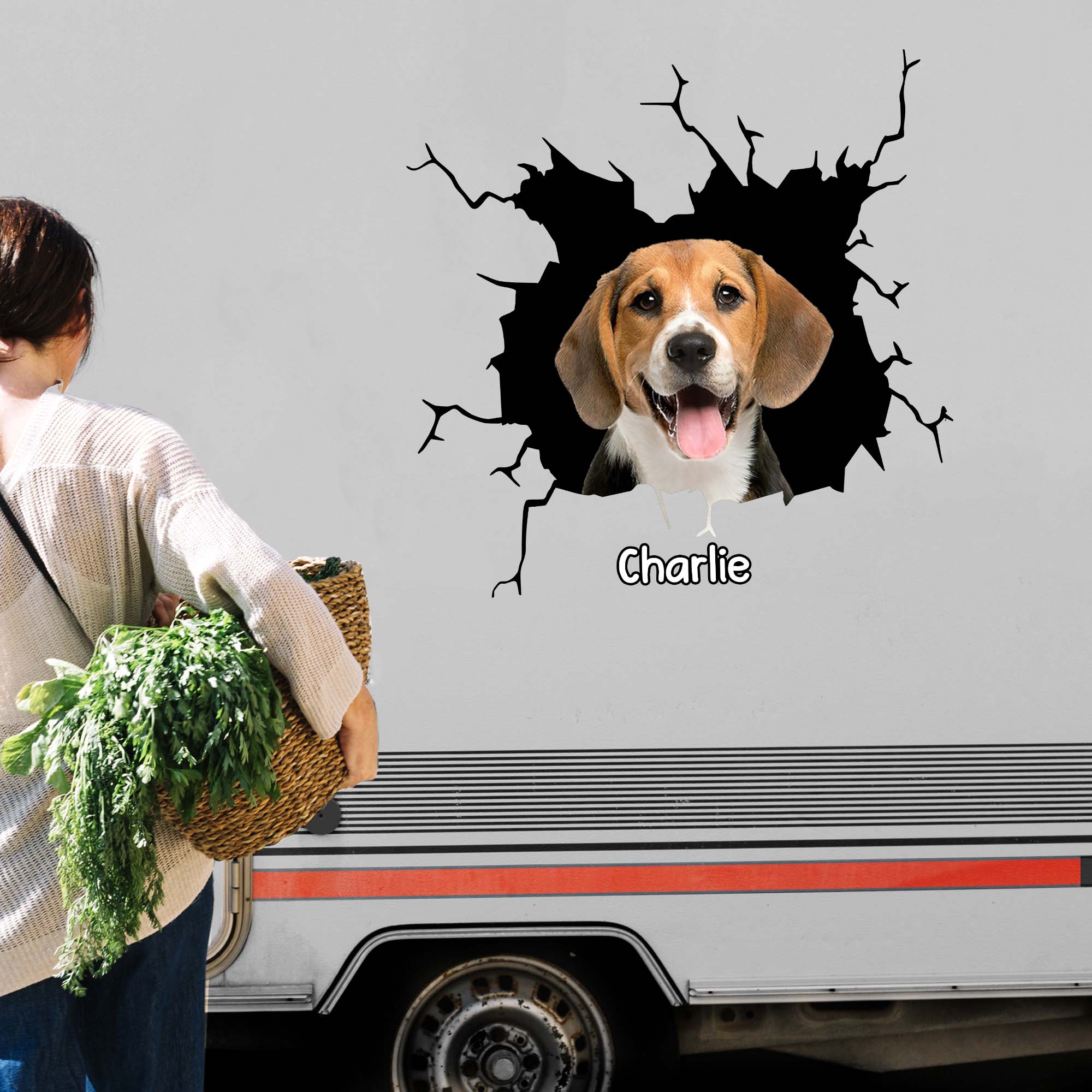 Delightful Custom Dog Decal,Personalized Decor Decal,Gift For Dog ...