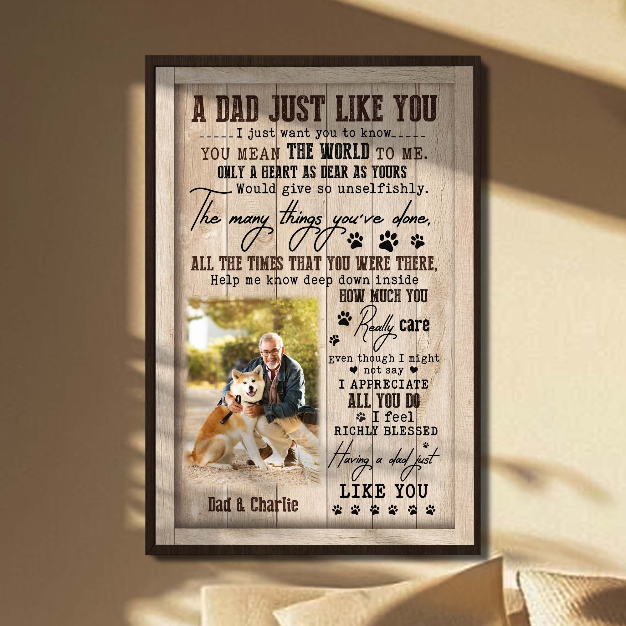 A Dad Just Like You, Blessings And Appreciation, Vertical Poster, Gift ...