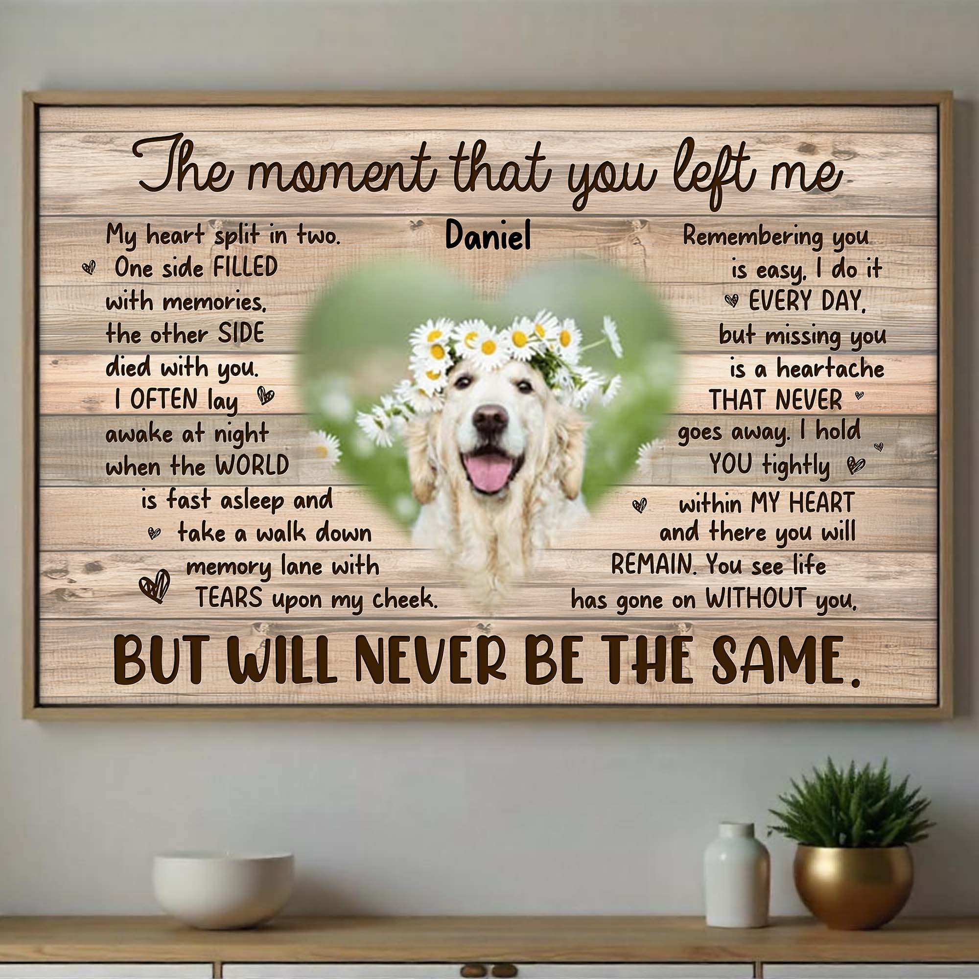 The Moment That You Left Me, Memories Of A Beloved Dog,Horizontal ...