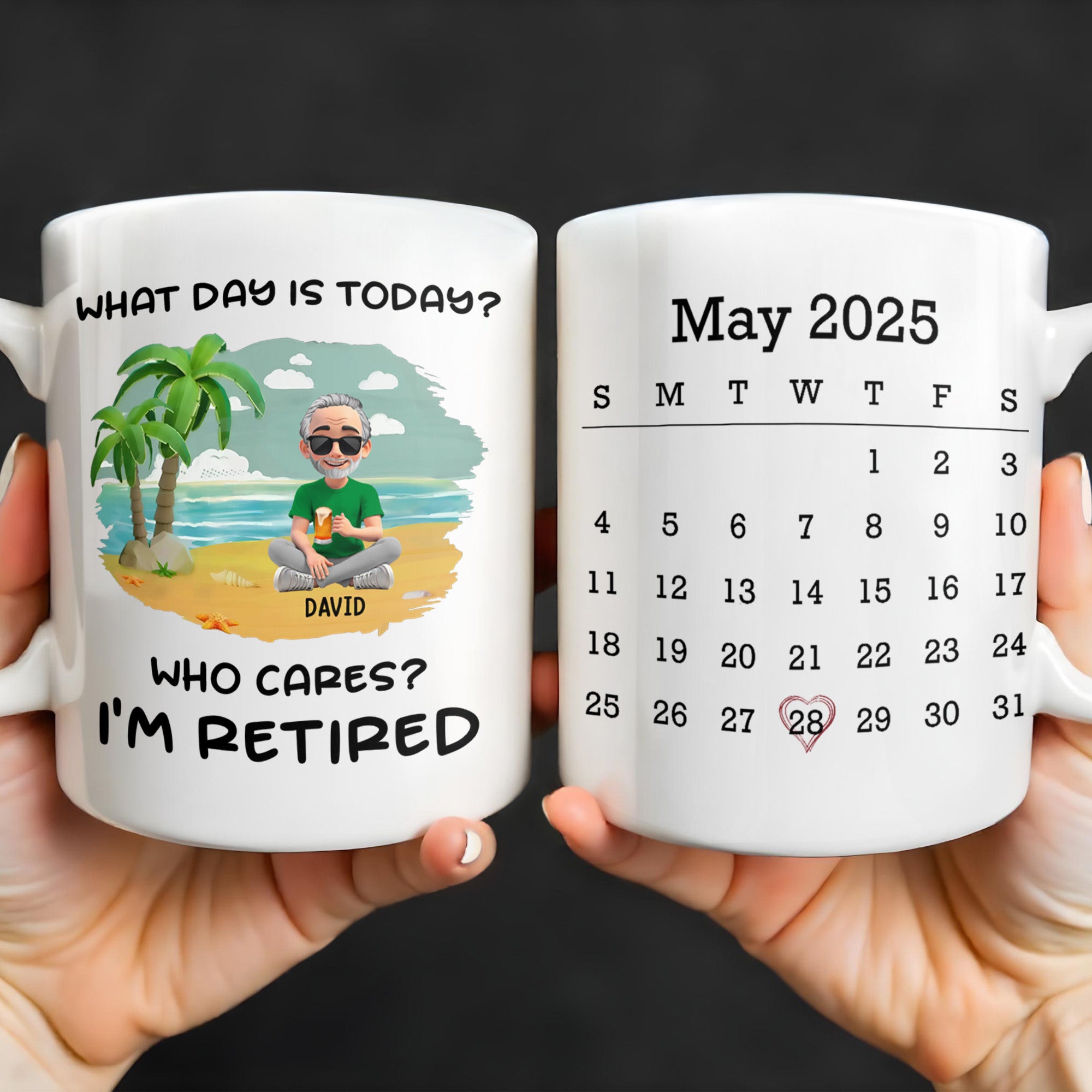 What Day Is Today? Who Cares? I'm Retired, Personalized Custom Coffee ...