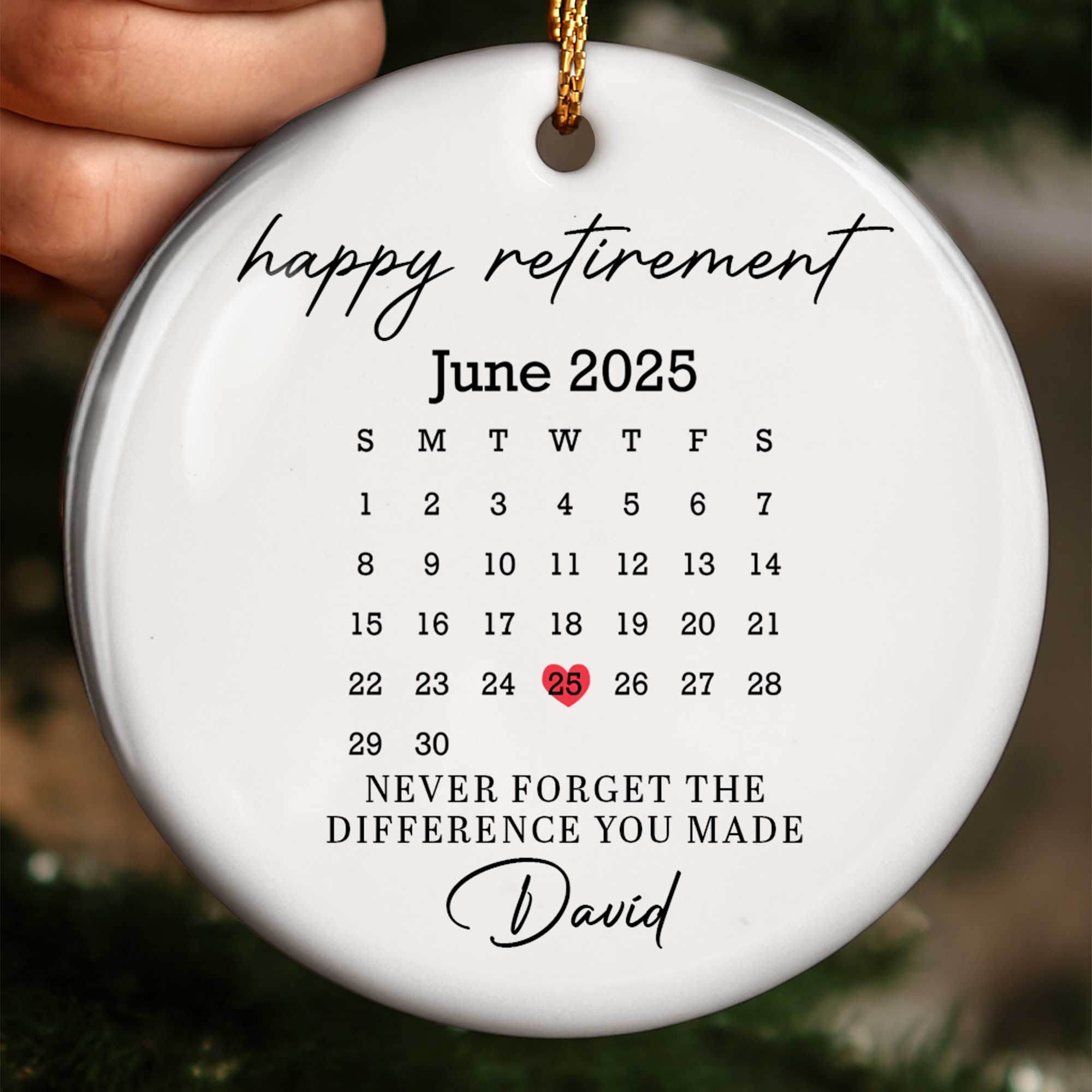 Happy Retirement, Never Forget The Difference You Made, Custom Ceramic ...
