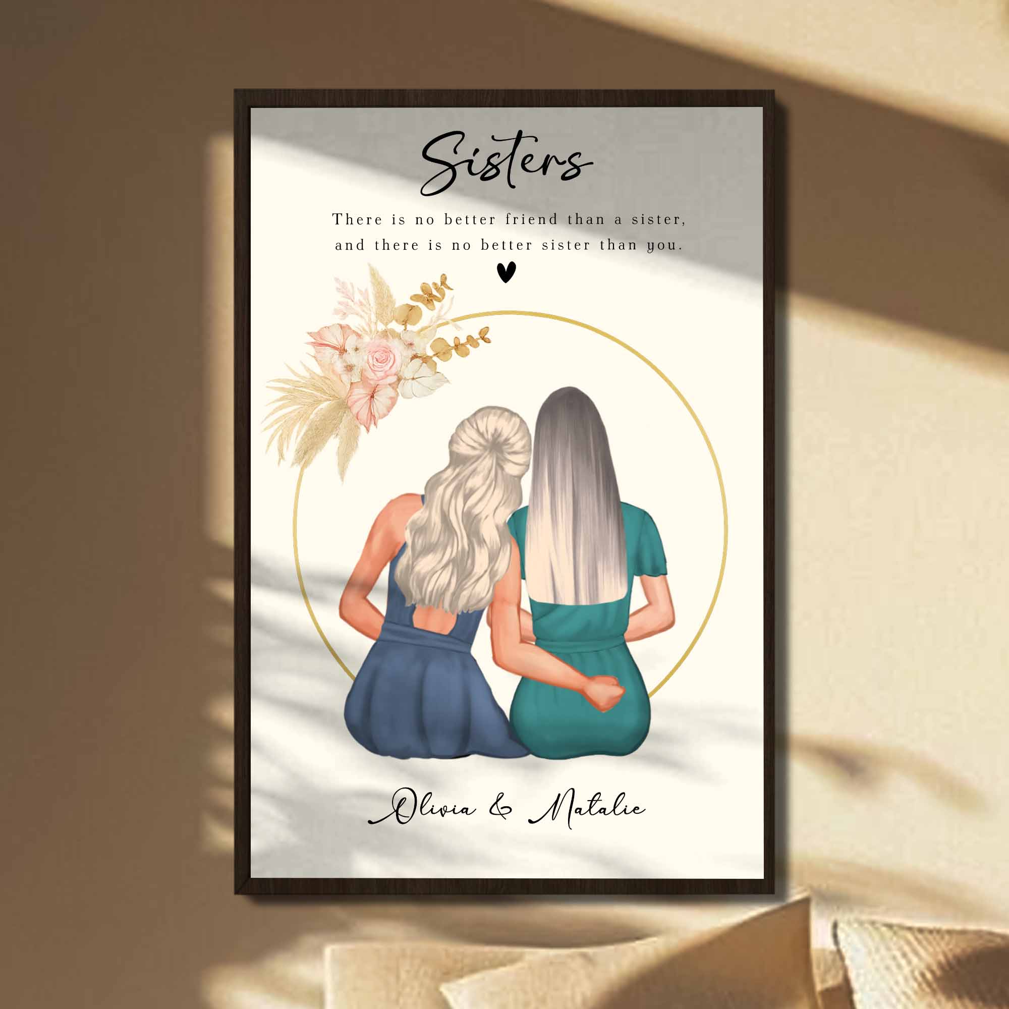 To My Sister, There Is No Better Friend, Vertical Poster, Gift for ...