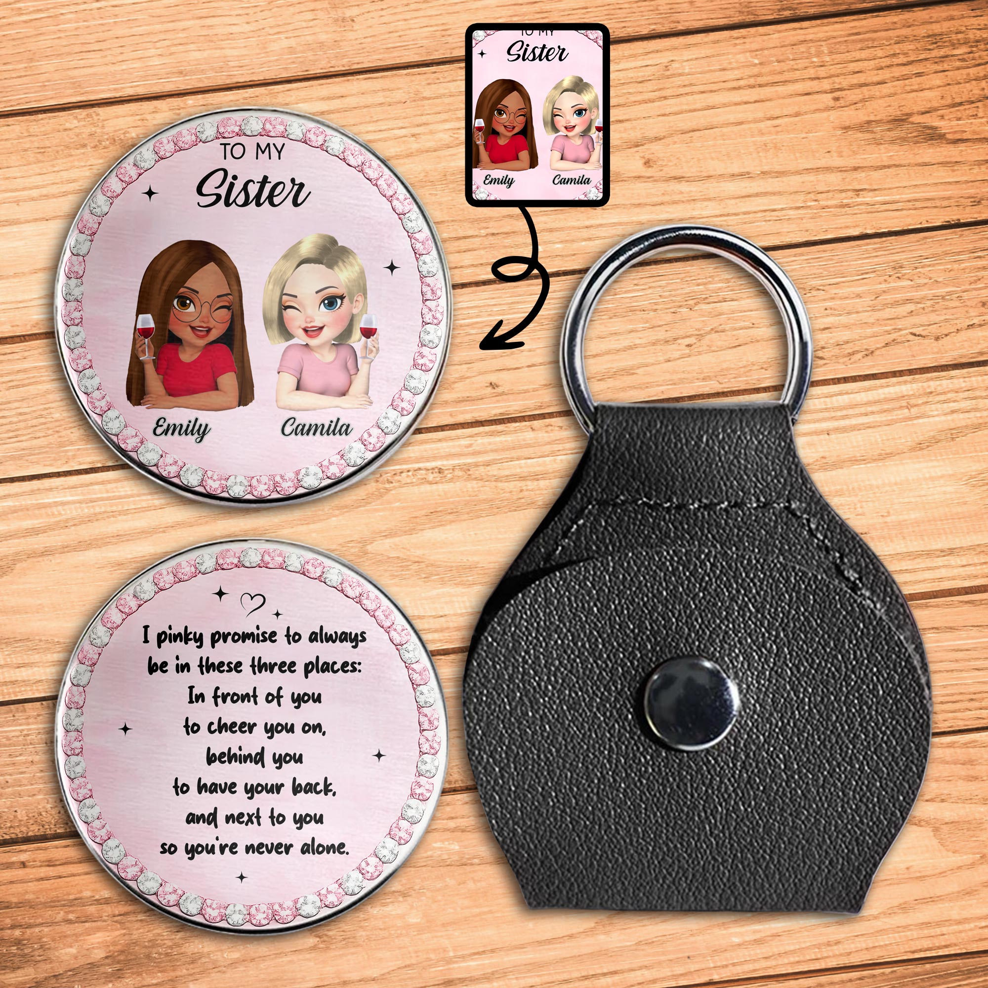 To My Sister I Pinky Promise, Personalized Custom Pocket Hug, Gift For ...