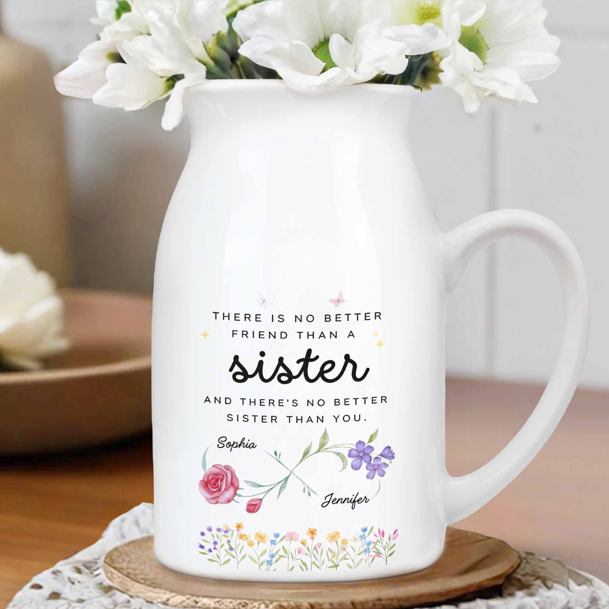 No Better Friend Than A Sister, Personalized Vase, Gift For Sister ...