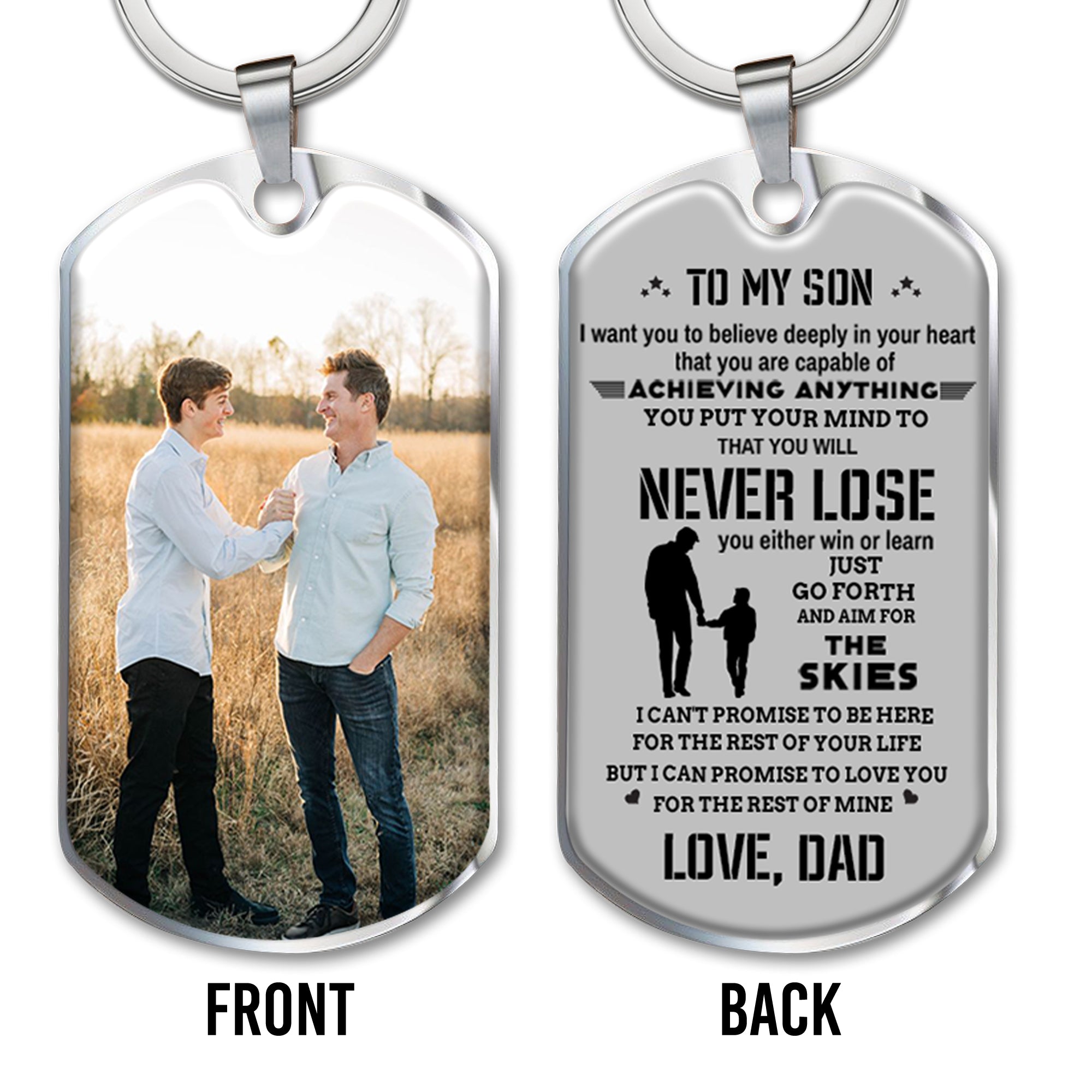 Inspiring Message To Son - Personalized Custom Keychain - Gift For ...