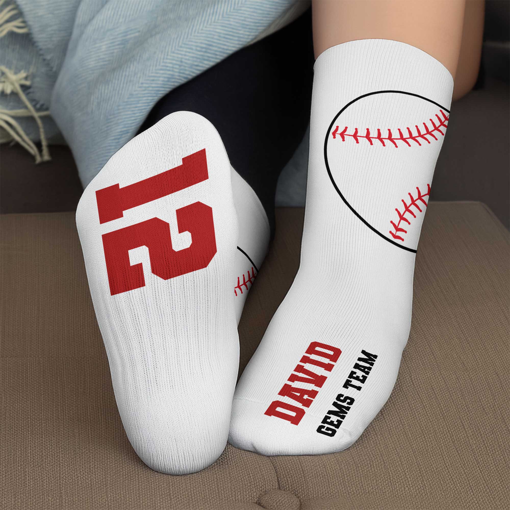Celebrate Your Passion For Baseball, Personalized Crew Socks, Gift for ...