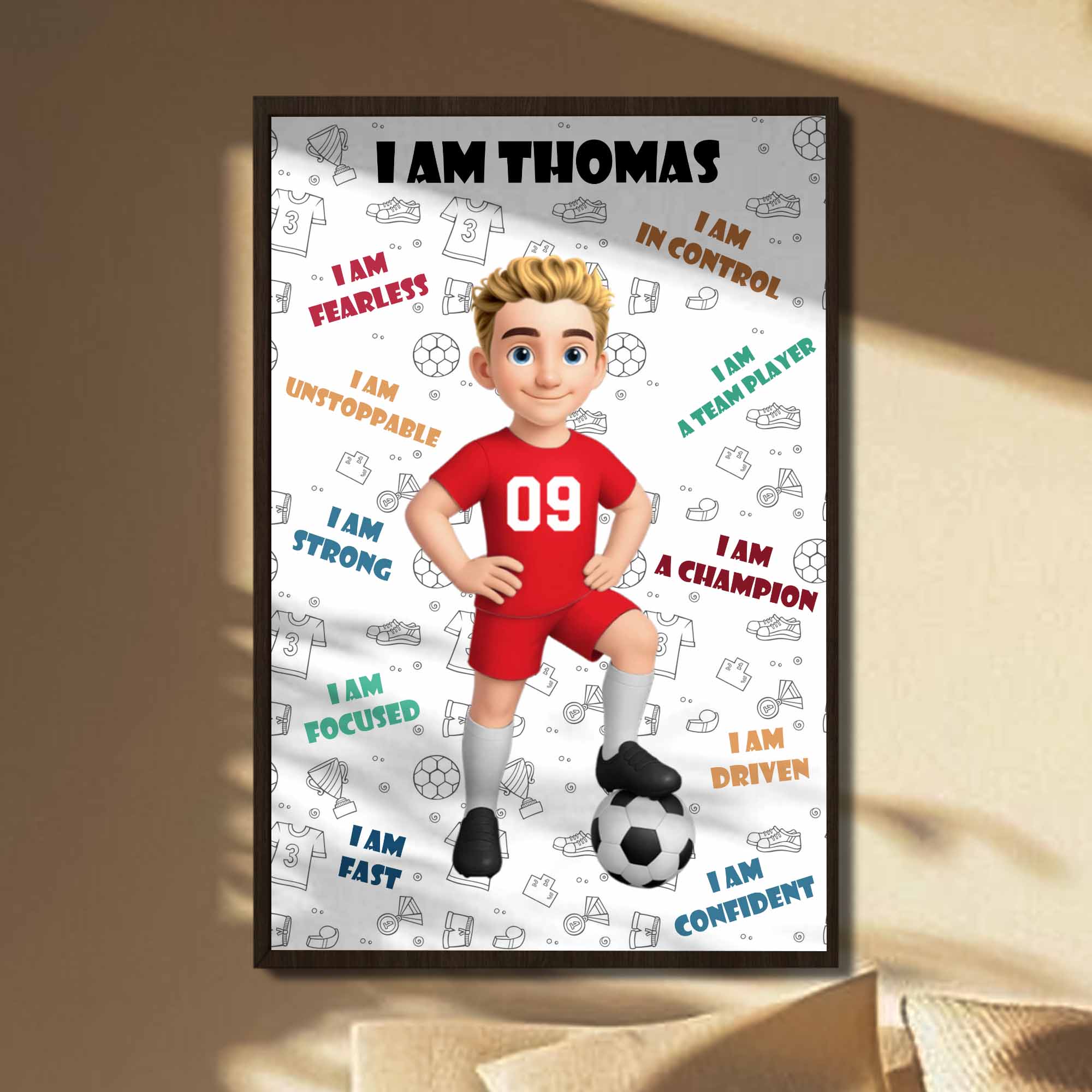 I Am Fearless, Confident Young Athlete, Soccer Poster, Gift For Future ...