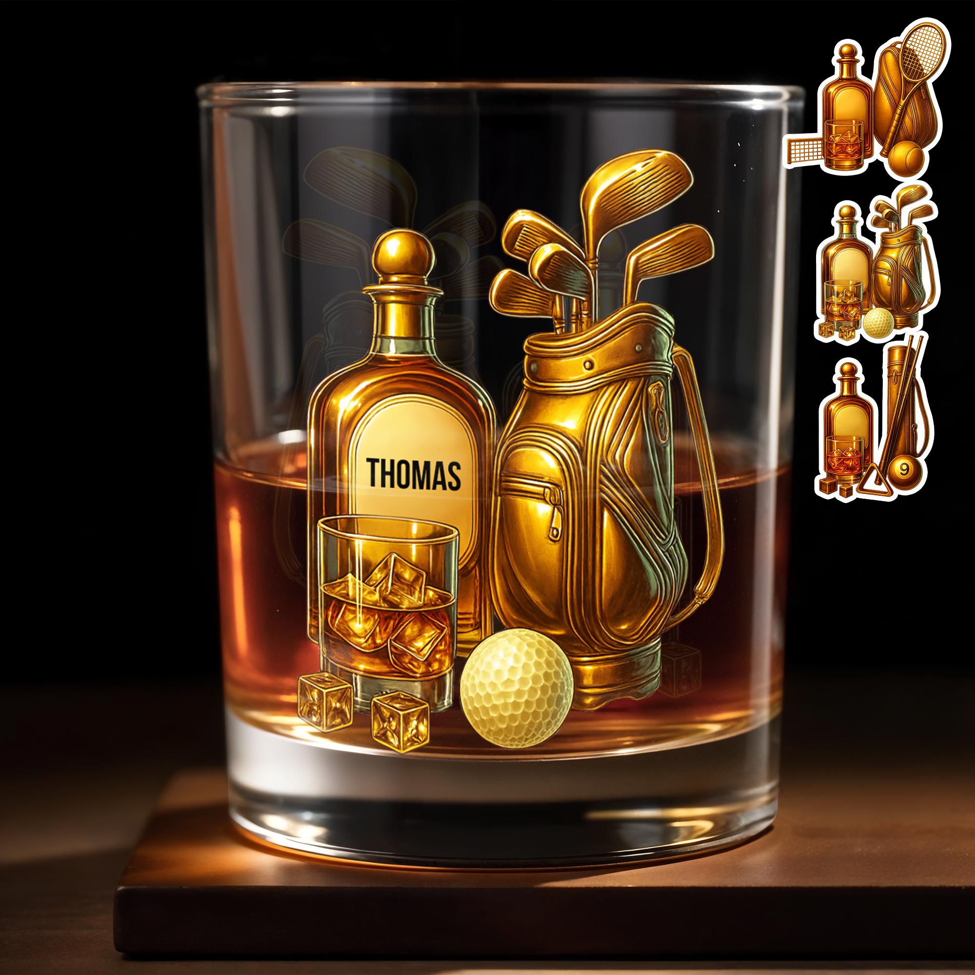 Celebrate Your Love For Golf With An Elegant Whiskey Glass ...