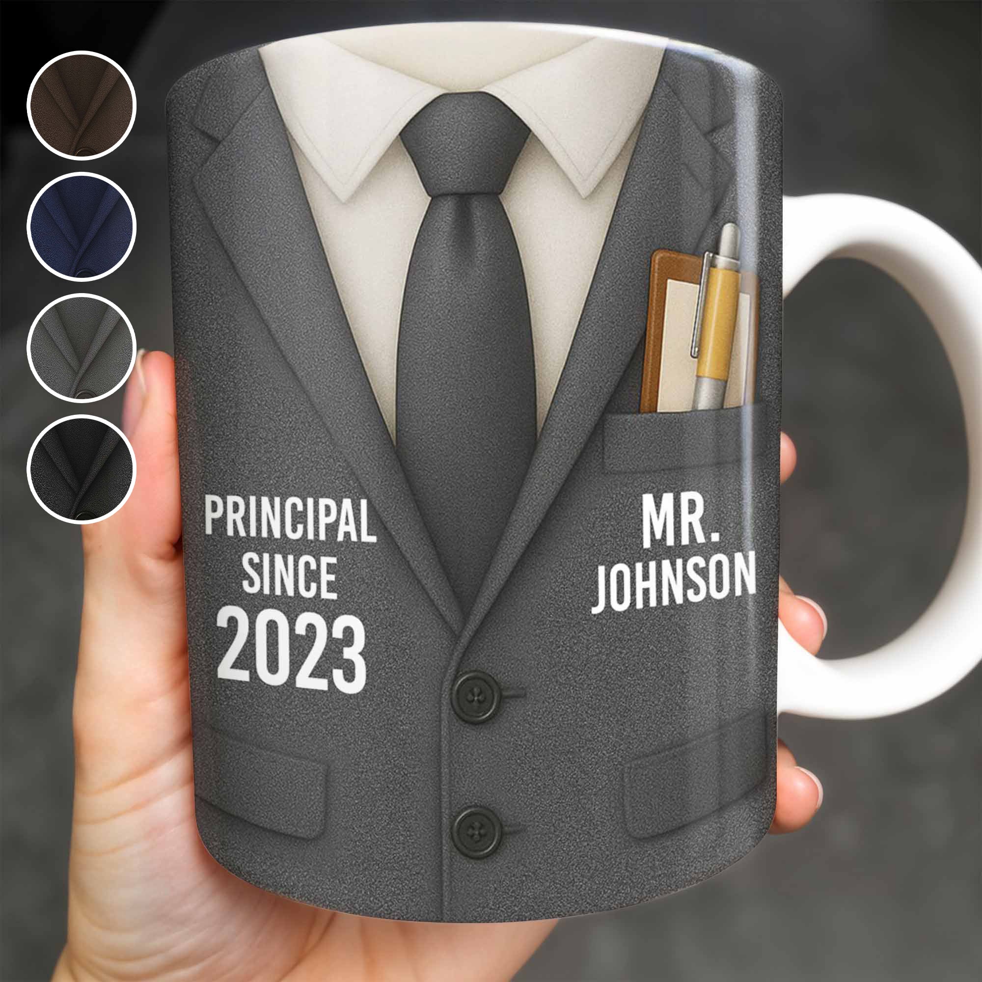 Principal Since Suit And Tie Design,Custom Coffee Mug,Gift For ...