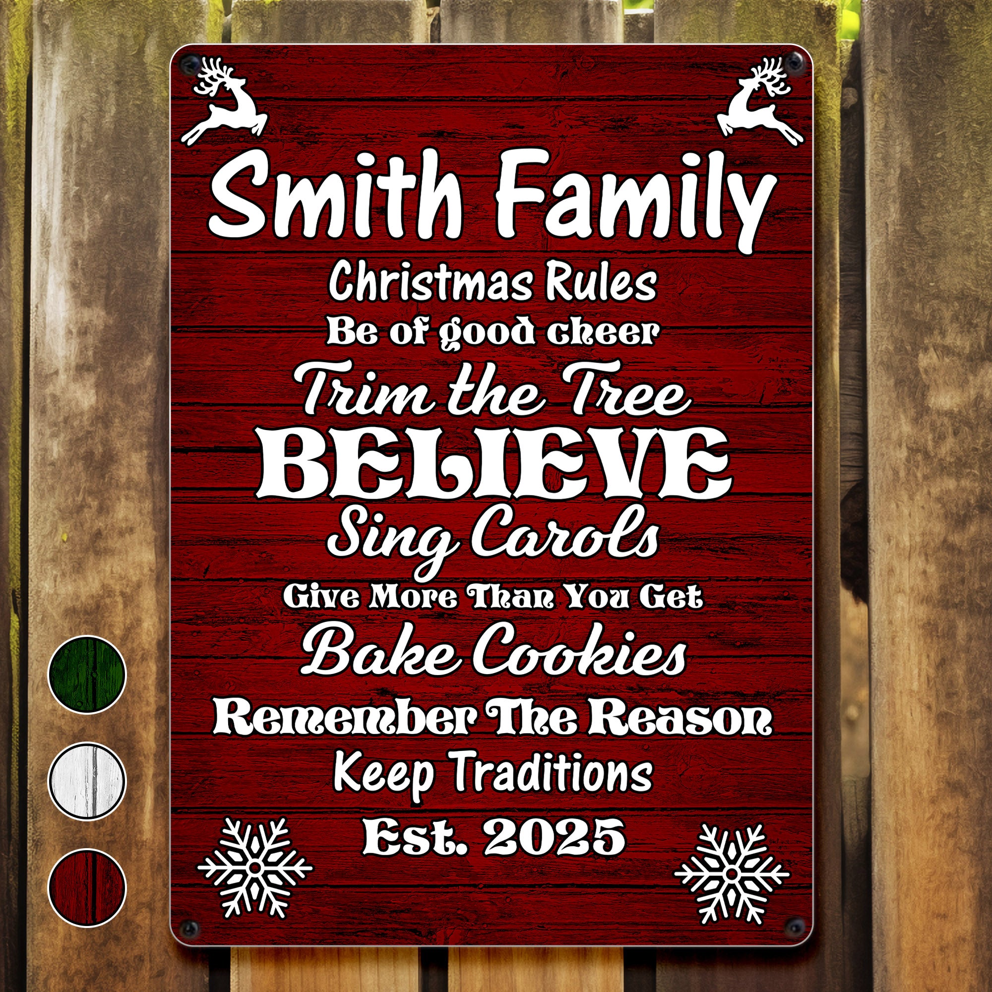 Christmas Rules and Traditions for a Cheerful Family, Personalized ...