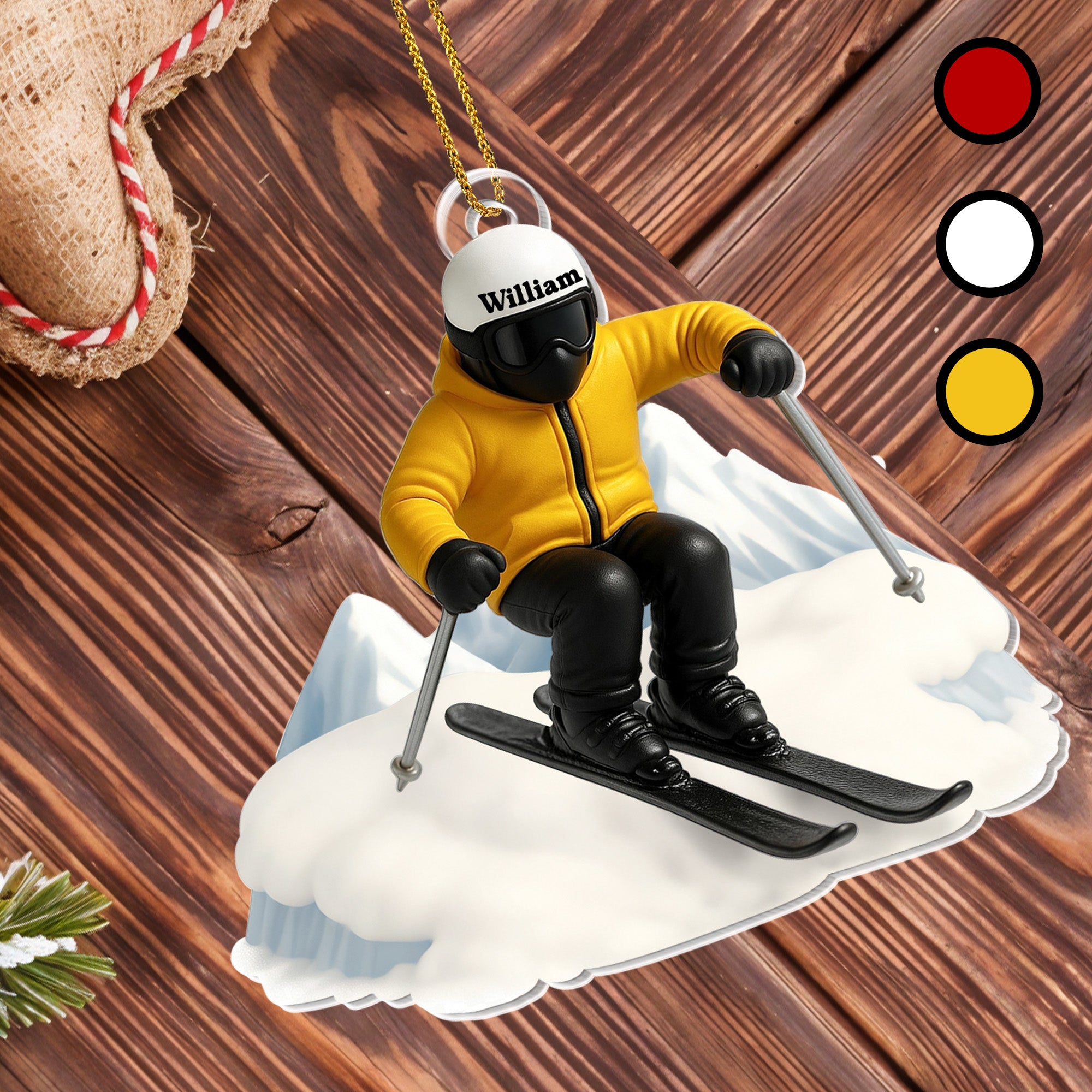 Capture Your Snowy Adventures With A Personalized Skier,Custom Acrylic ...