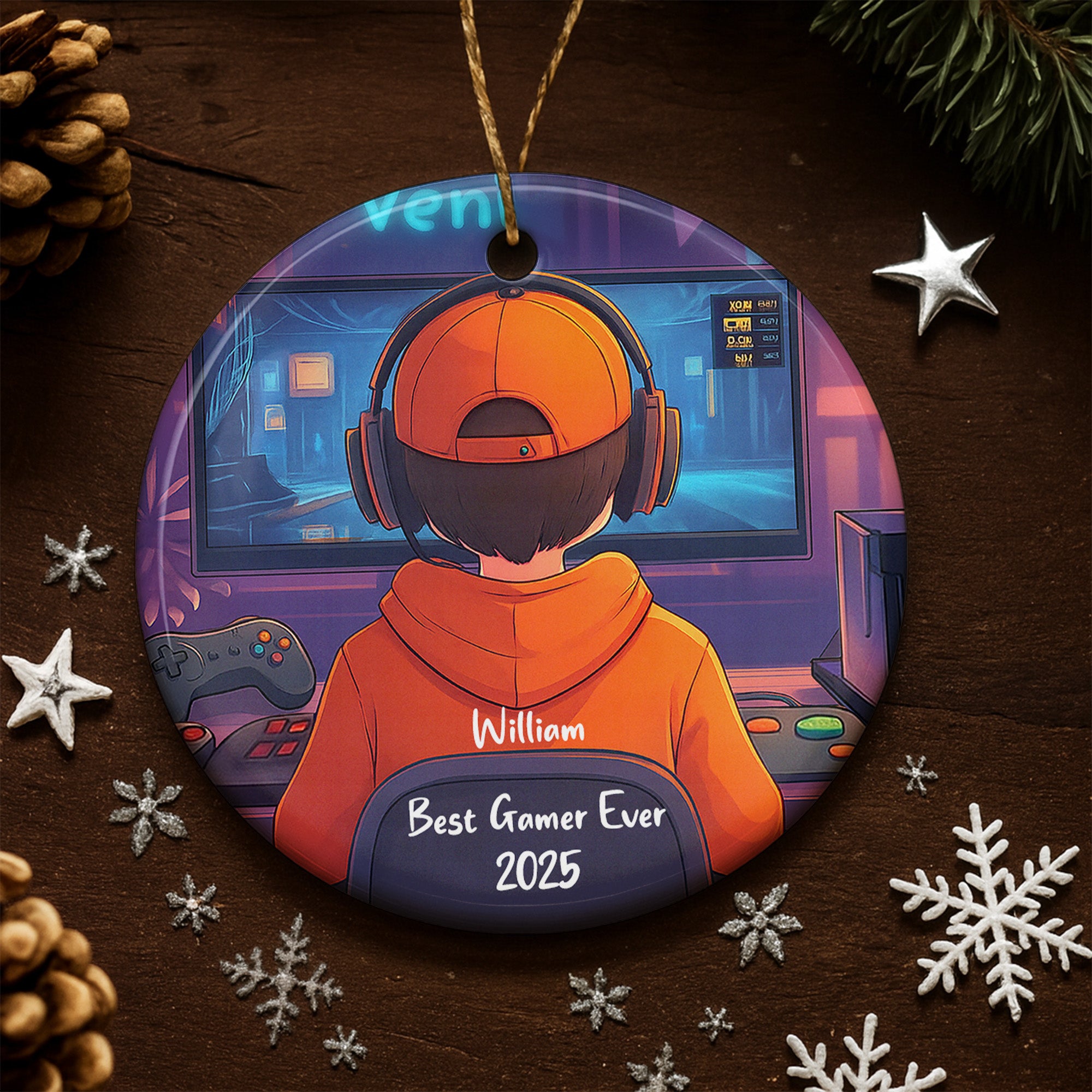 Best Gamer Ever Ornament With Headphones And Controller,Personalized ...