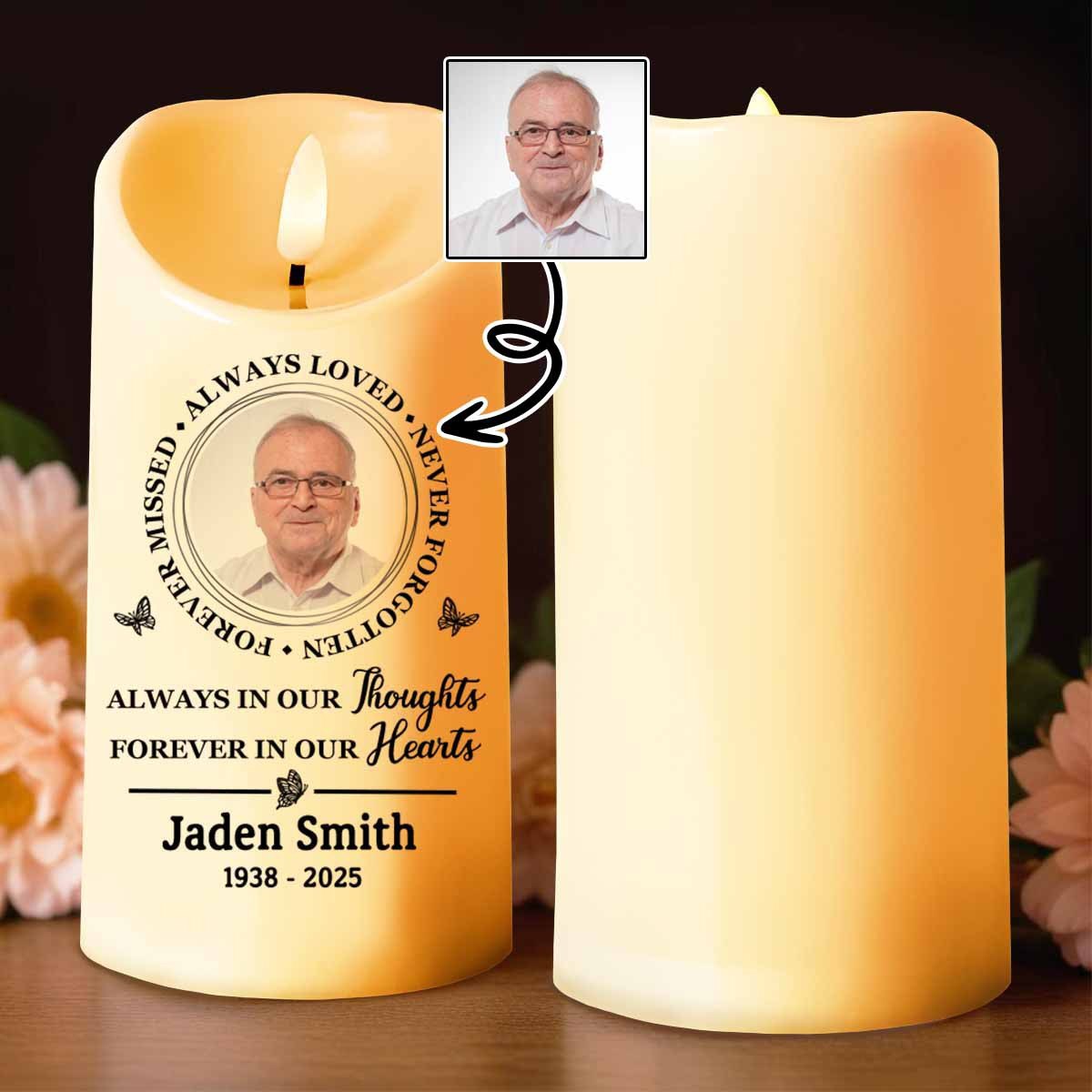 Always In Our Thoughts, Forever In Our Hearts Memorial Candle ...